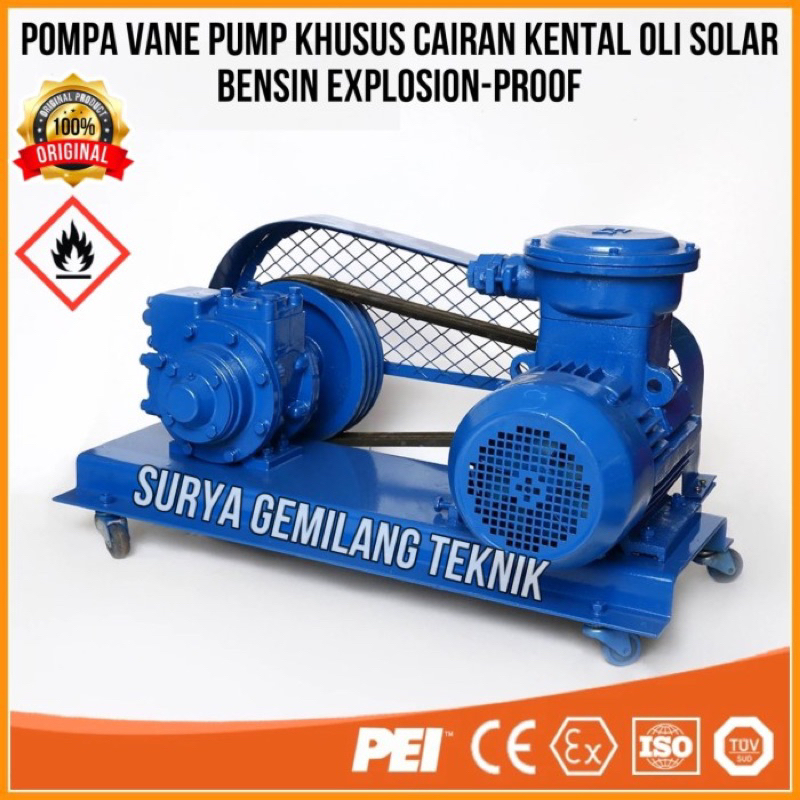 Jual Pompa Gear Pump 500LPM Transfer Cairan Kental Oli Solar Vane Pump ...