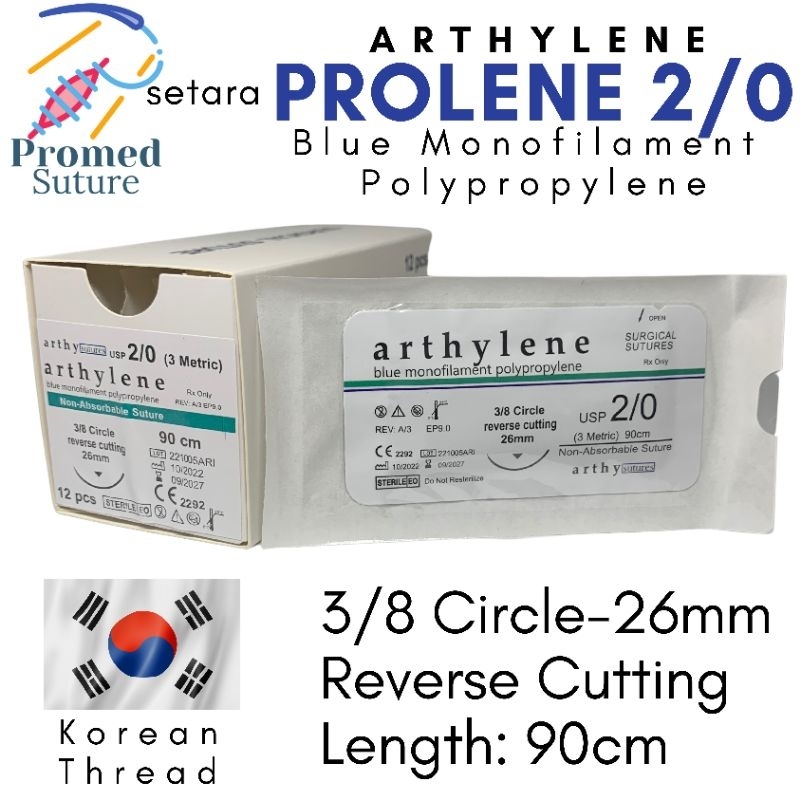 Jual Prolene 2/0 Arthylene (Polypropilene, Monofilament, Non Absorb ...