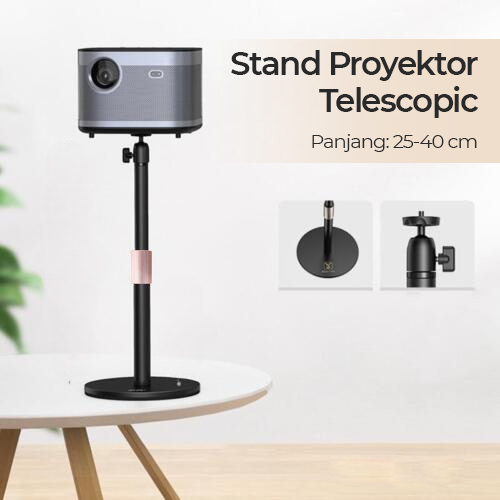 Jual Stand Proyektor Telescopic Adjustable 360 Rotation Projector Base ...