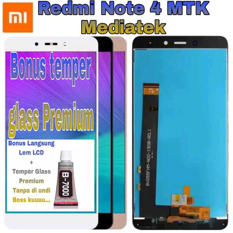 Jual LCD Redmi Note 4 4X [ Mediatek ] Seri Baterai BN41 + Touchscreen Fullset Xiomi Komplit ...