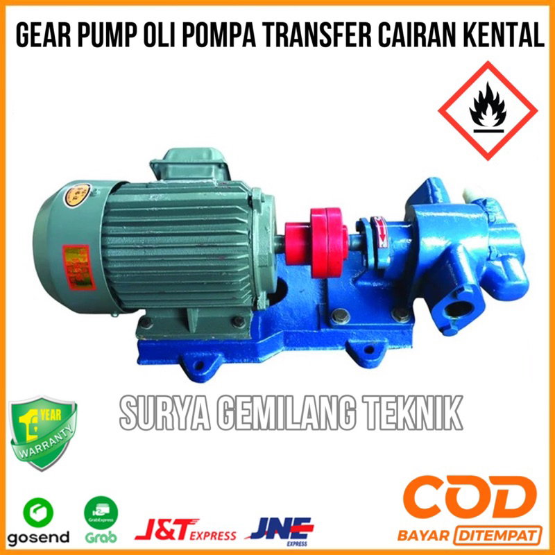 Jual Pompa Oli Gear Pump Solar Rotor RK 55 + Motor 1.5KW 2Hp 1Phase ...