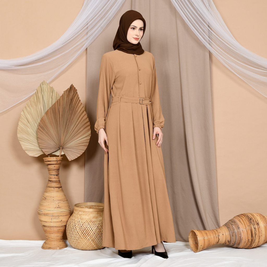Jual Baju Gamis Dress Abaya Hitam Polos Wanita Muslimah Syari Busana ...