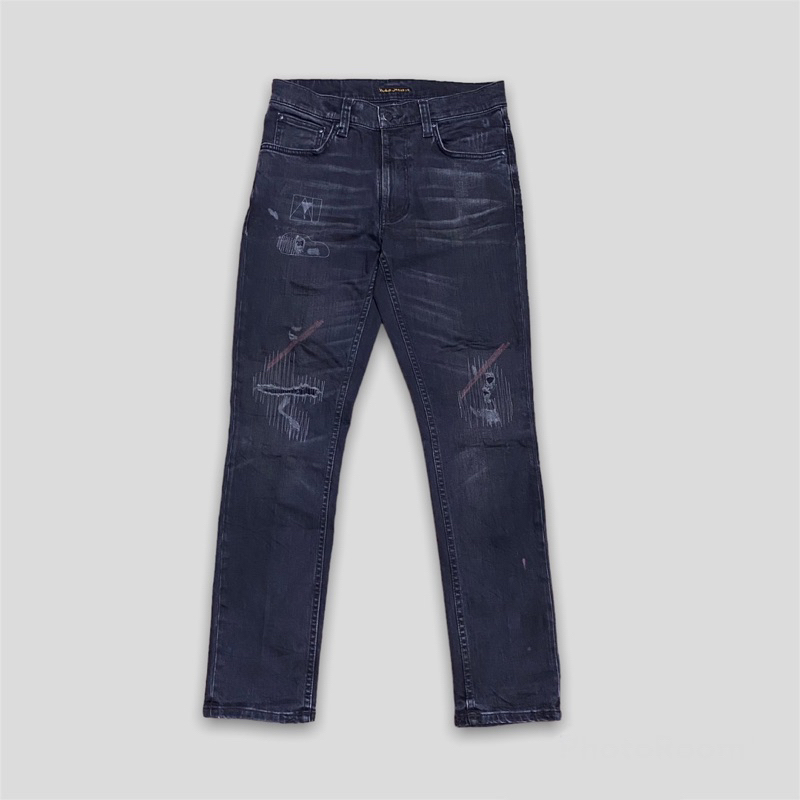 Jual nudie jeans lean dean stitch and patch authentic | Shopee Indonesia