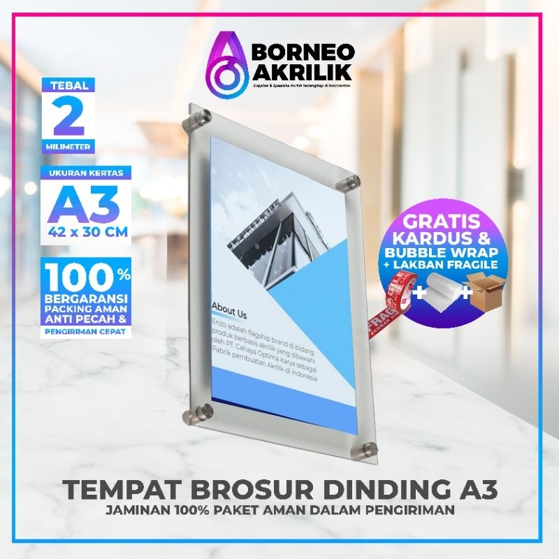 Jual WALL SIGN DINDING DISPLAY PROMOSI FRAME FOTO AKRILIK POSTER ...