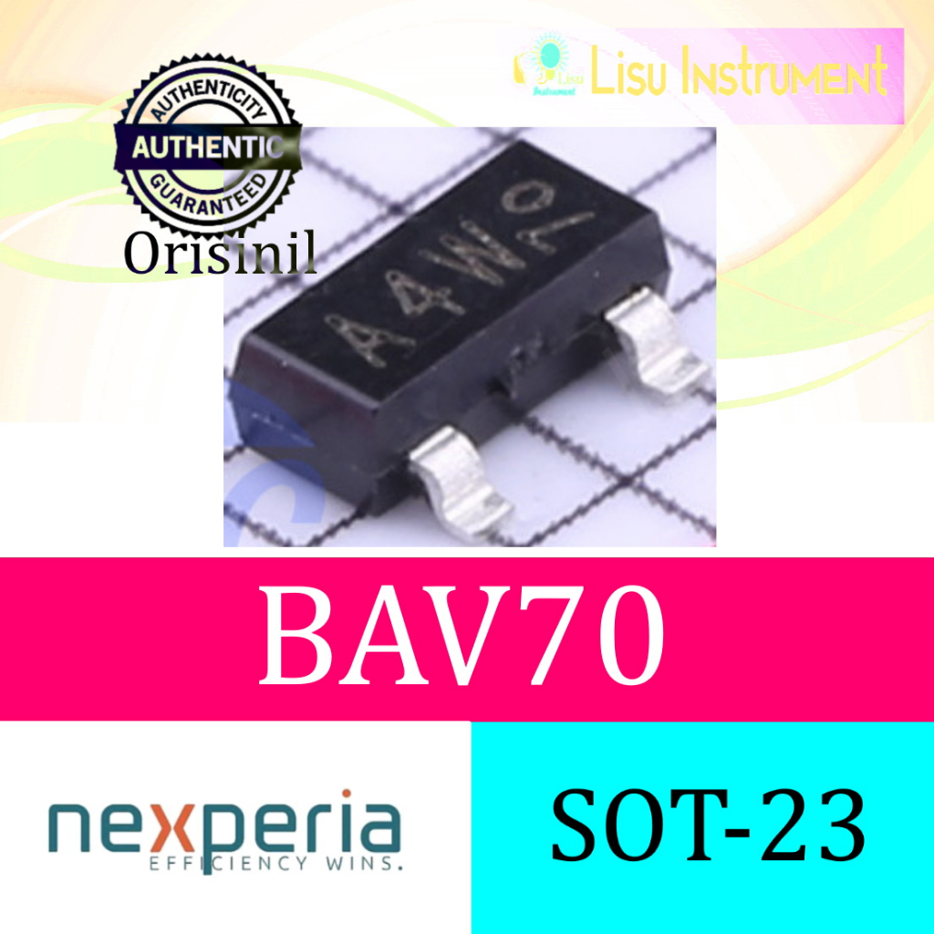 Jual BAV70 A4 100V 215mA High-speed Switching Double Diode SOT-23 Original Nexperia | Shopee ...
