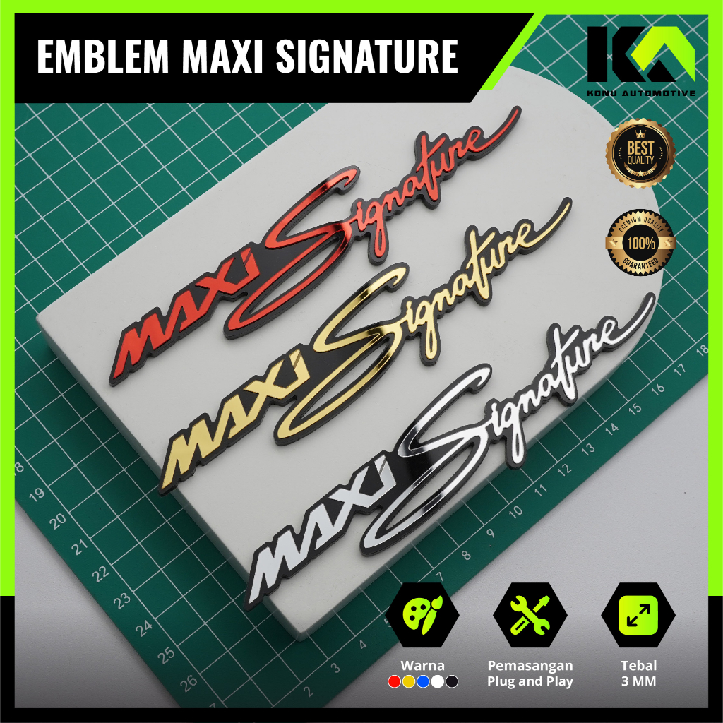 Jual EMBLEM MAXI SIGNATURE LOGO MAXI SIGNATURE AEROX MAXI SIGNATURE ...