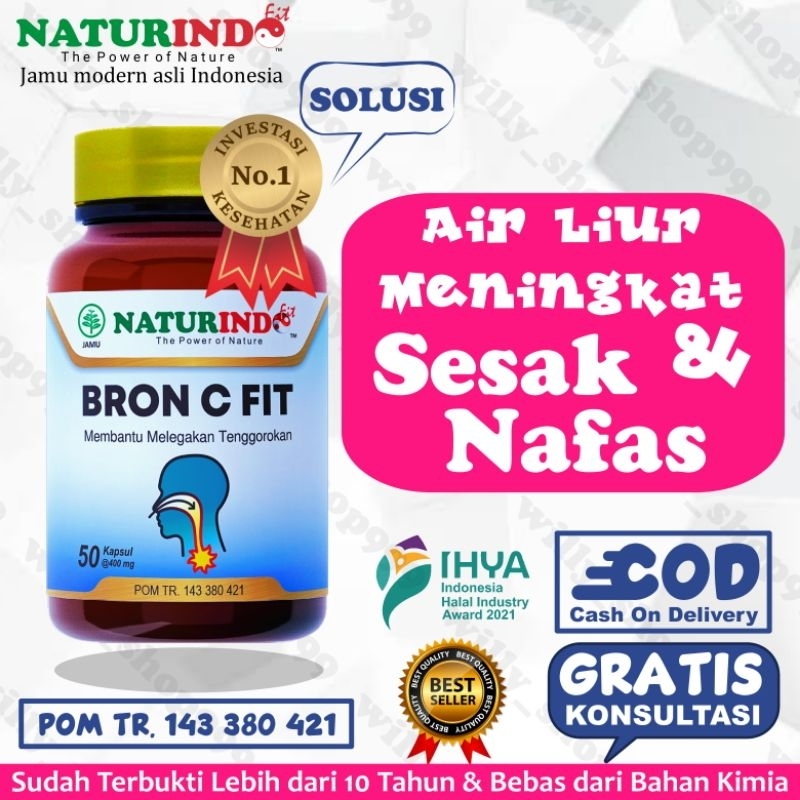 Jual Obat Herbal Bron C Fit Naturindo Sinus Sinusitis Rinitis Polip Flu ...
