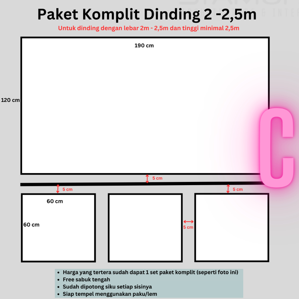 Jual Paket Komplit Wall Moulding / Waincoasting/ Molding/ Lis Profil ...