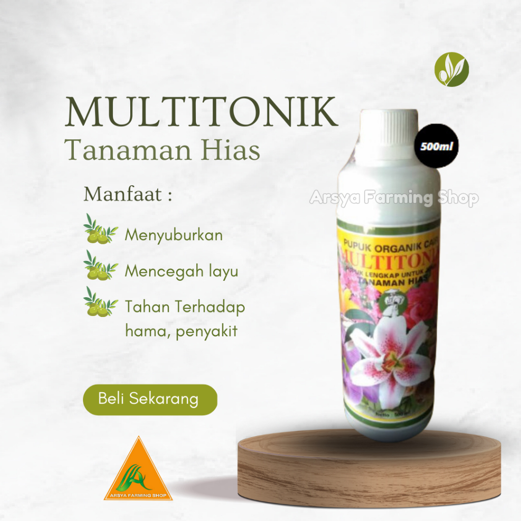 Jual Multitonik Pupuk Organik Khusus Bunga / Tanaman Hias 500 ml ...