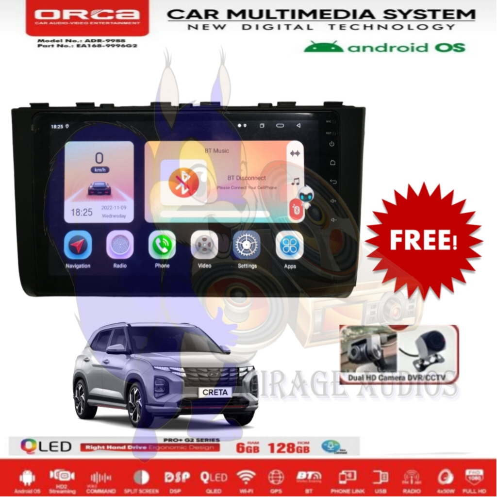 Jual Head unit Android Orca Pro Plus For Hyundai Creta 2022 up 10 inch ...