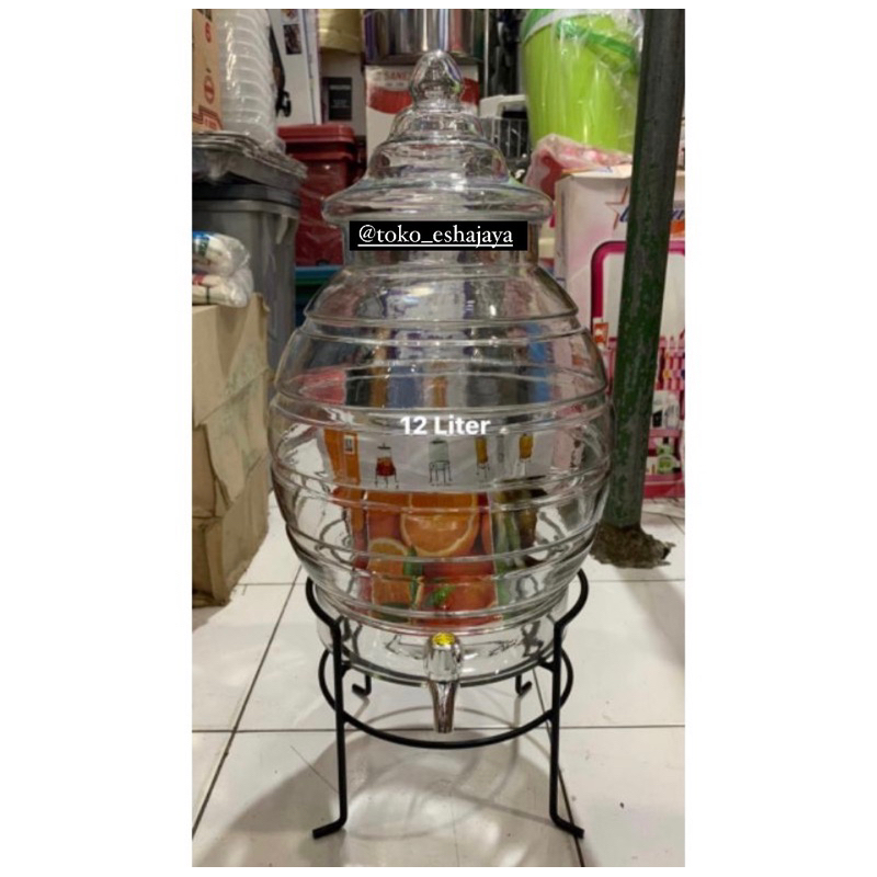 Jual DLX Glass - Galon / Dispenser Kaca Honey ( 12 Liter ) | Shopee ...