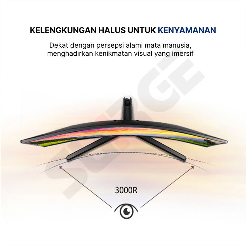 Jual SUIRGE Monitor 24 inch 165Hz Curved High Refresh Rate 2ms 1080P HD ...