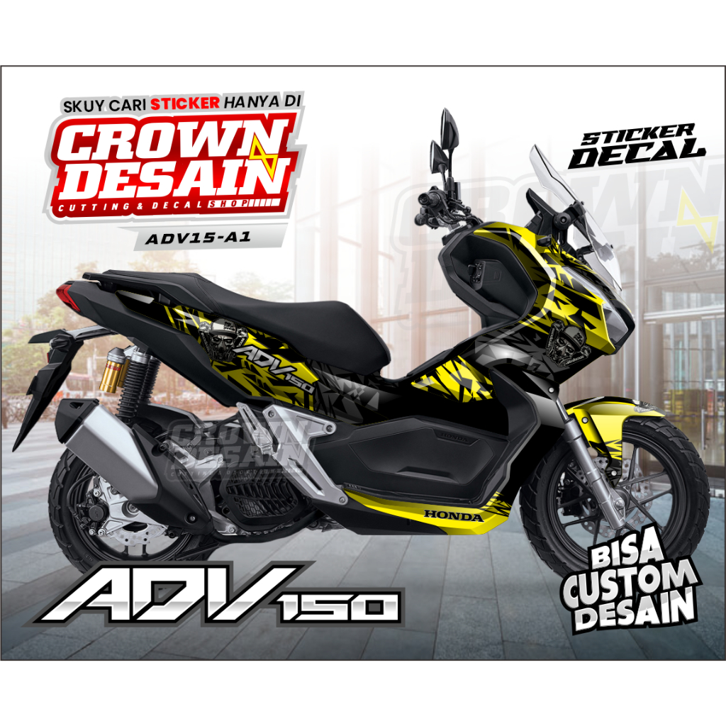 Jual Sticker Decal ADV 150 Fullbody Hologram Maxdecal - Striping Motor ...