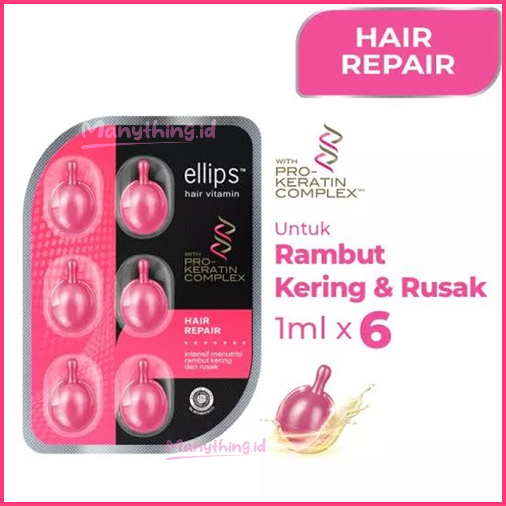Jual Ellips Vitamin Rambut Ecer Satuan / Ellips Hair Vitamin 1 Pcs ...