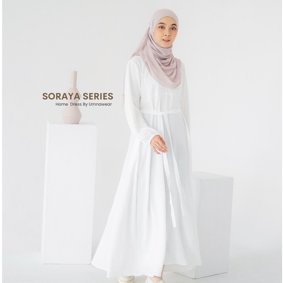 Jual Soraya Dress Umna Dress Gamis Daily Polos Syari Home Dress Wanita ...