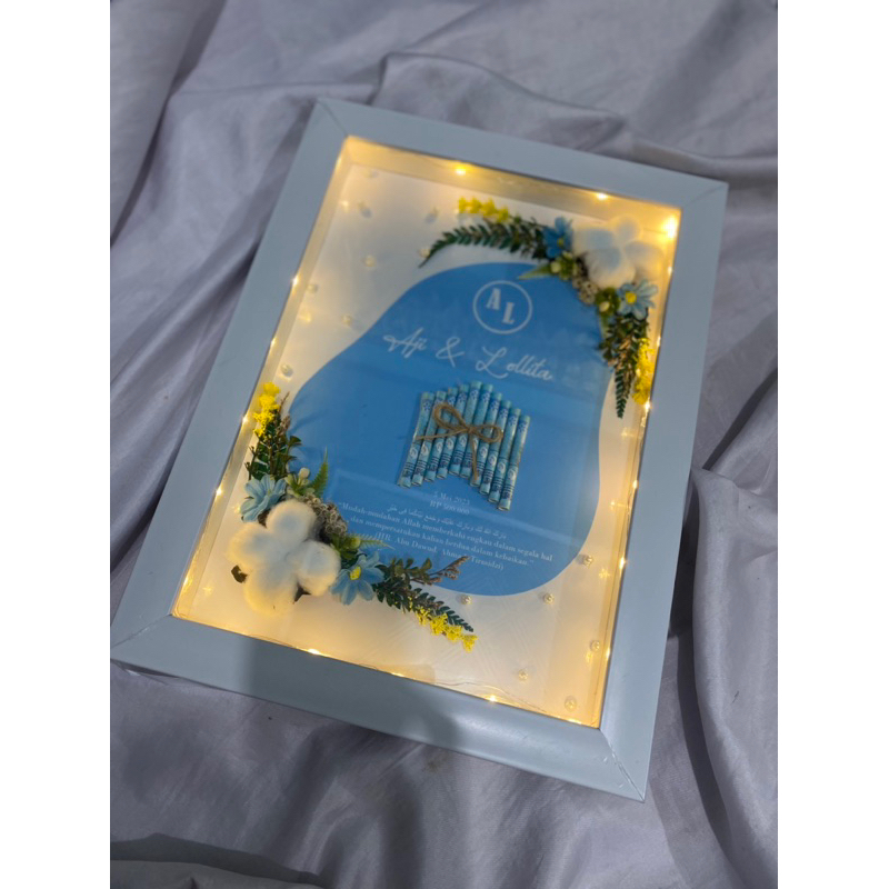 Jual Bingkai mahar Pernikahan plus Lampu 40 cm x 30 cm | Shopee Indonesia