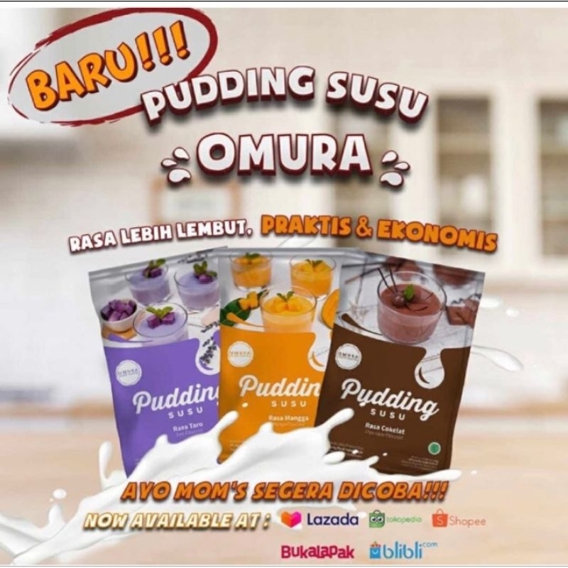 Jual Dessert / Pudding Susu Omura / Bubuk Pudding Instan / Chocolate ...