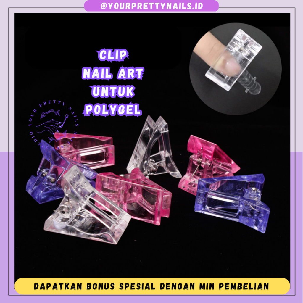 Jual Clip Polygel / Nail tip Polygel / Nail Clip For Polygel / Penjepit ...