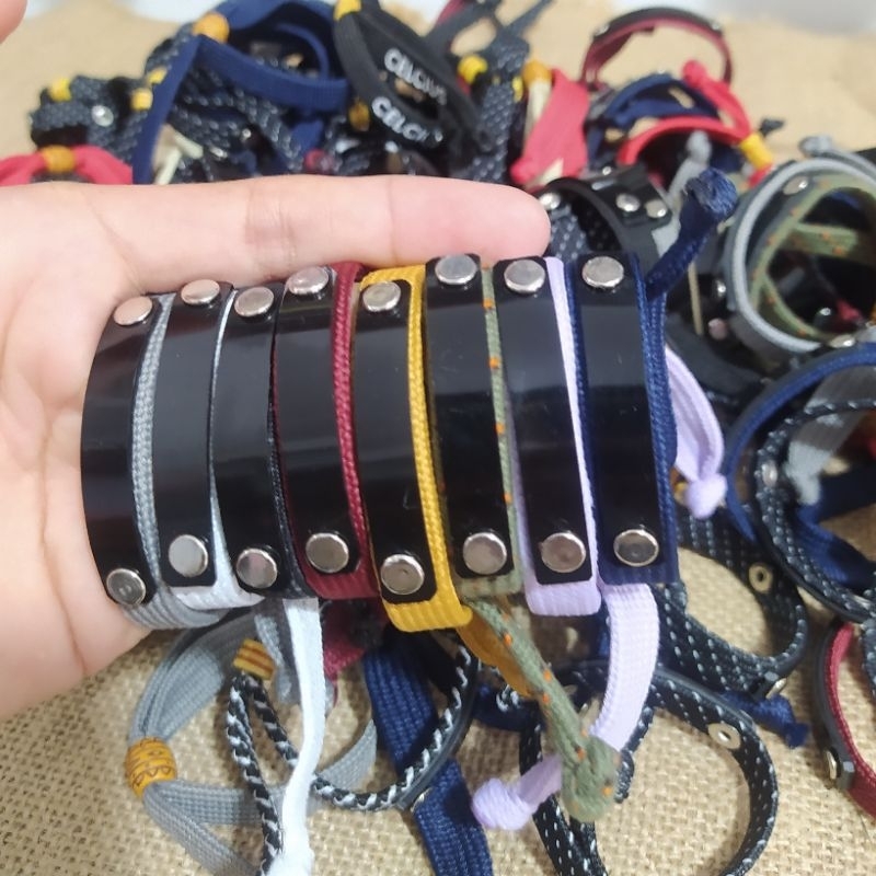 Jual 12pcs Gelang Tali Plat Untuk Ukir Nama Plat Akrilik | Shopee Indonesia