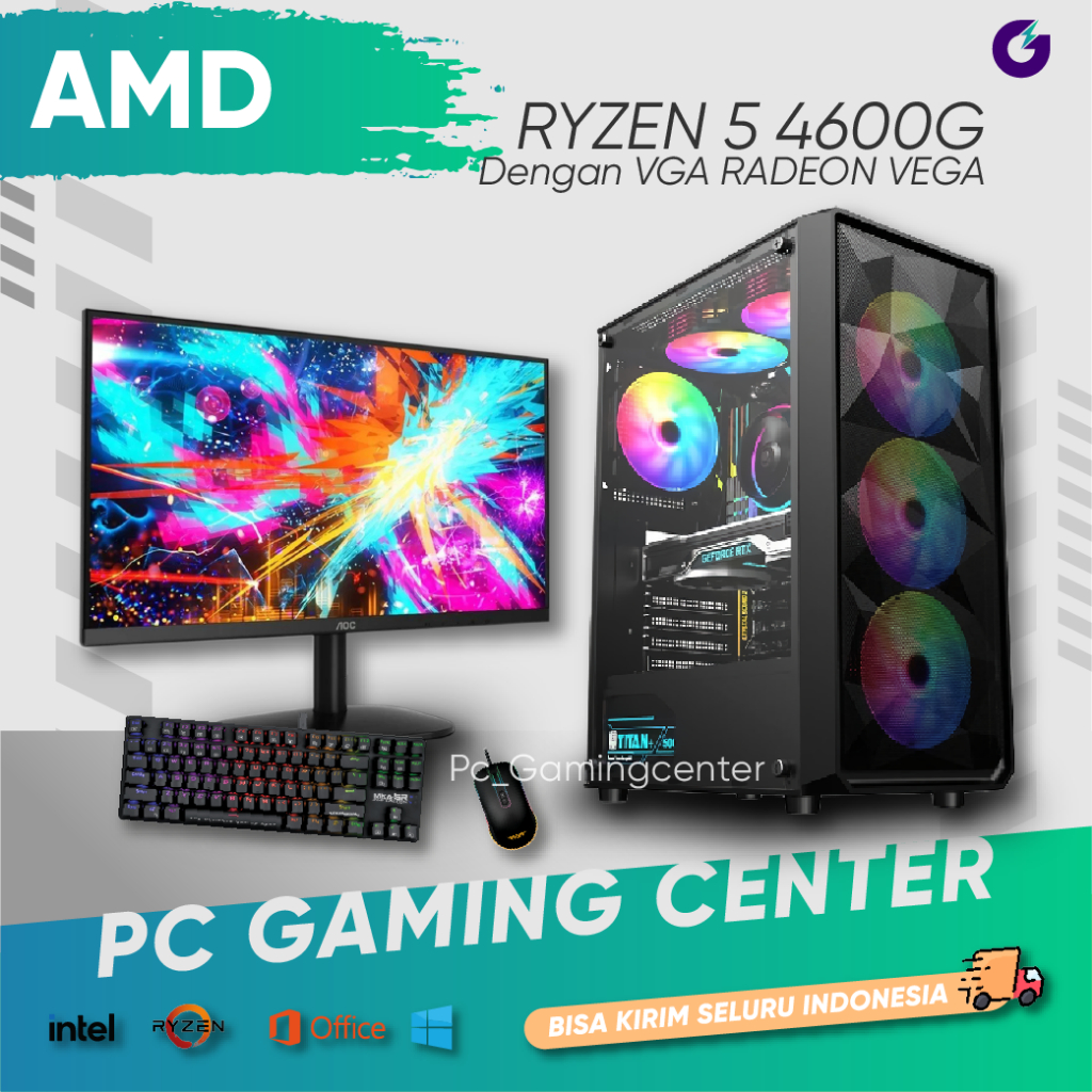 Jual PC GAMING EDITING FULL SET RYZEN 5 RAM 16GB SSD 128GB HDD 500GB ...