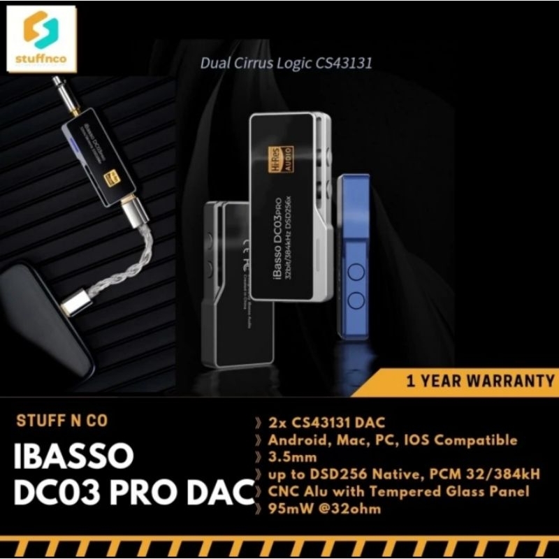 Jual IBasso DC03 Pro USB Type C DAC Dual CS43131 Android PC | Shopee Indonesia