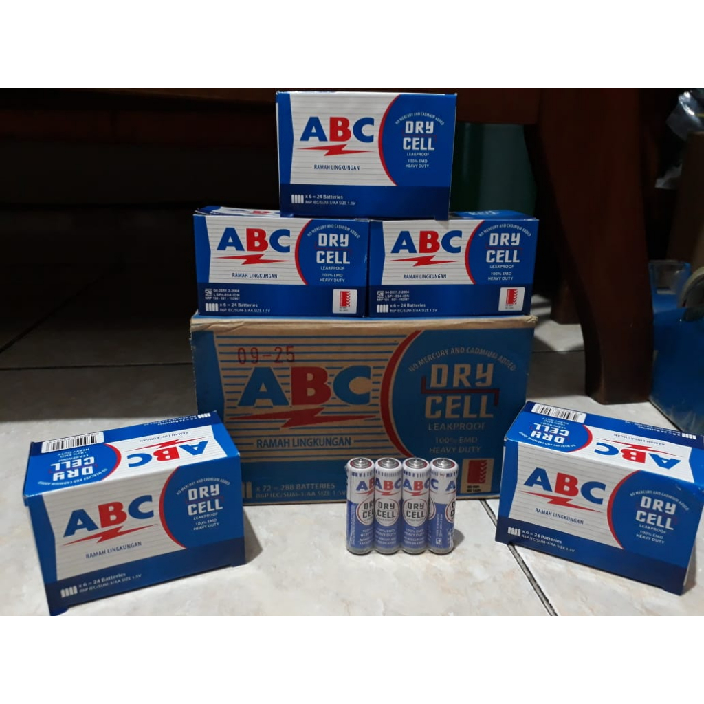 Jual Batu Baterai ABC biru AA isi 24 pcs/ baterai / battery / batu abc ...