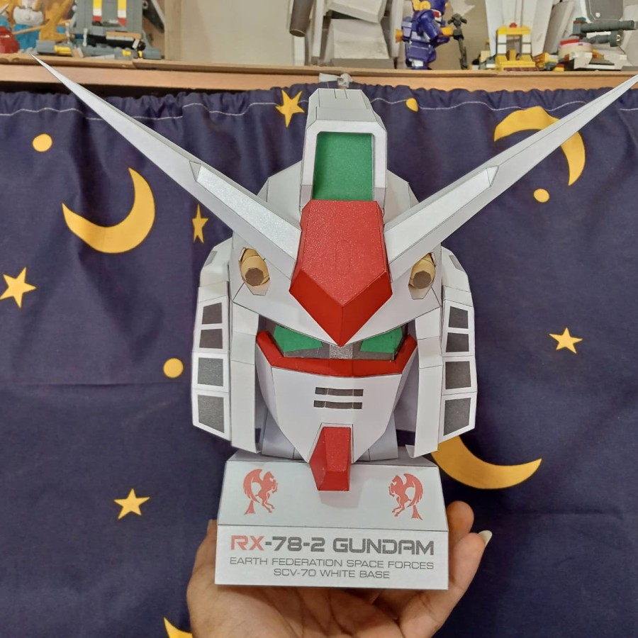 Jual Papercraft Gundam RX-78-2 Head Big Bust Normal Color 18cm | Shopee ...