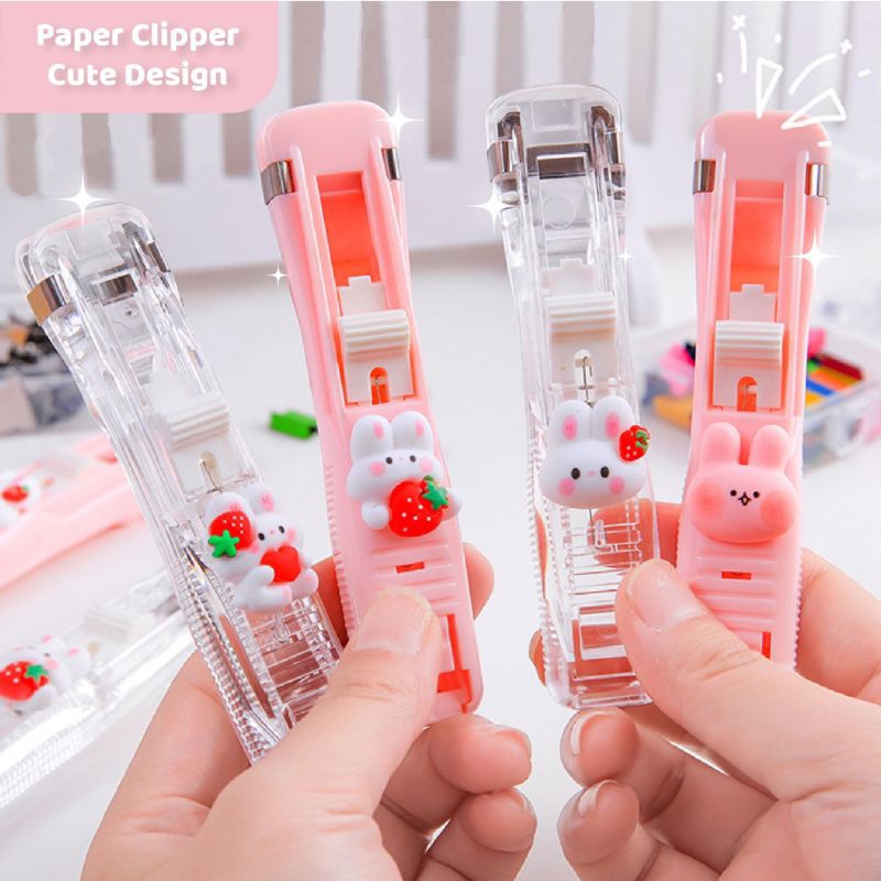 Jual KIANDAA 1pc Paper Clipper Portable / Fastener transparan reusable ...