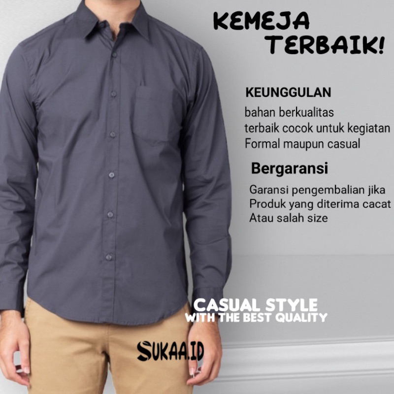 Jual Kemeja Pria Lengan Panjang Kemeja Hitam Polos Kemeja Cowok Polos ... Jual Kemeja Pria Lengan Panjang Kemeja Hitam Polos Kemeja Cowok Polos ...