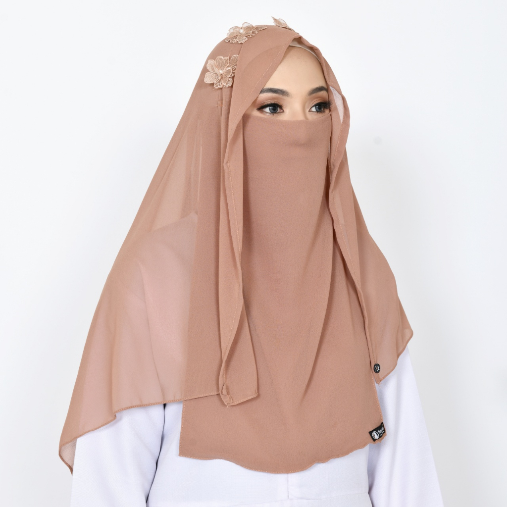 Jual HIJAB NIQAB VEIL JASMINE CADAR TALI BANDANA / CADAR DUA LAYER / JILBAB NIQAB | Shopee Indonesia