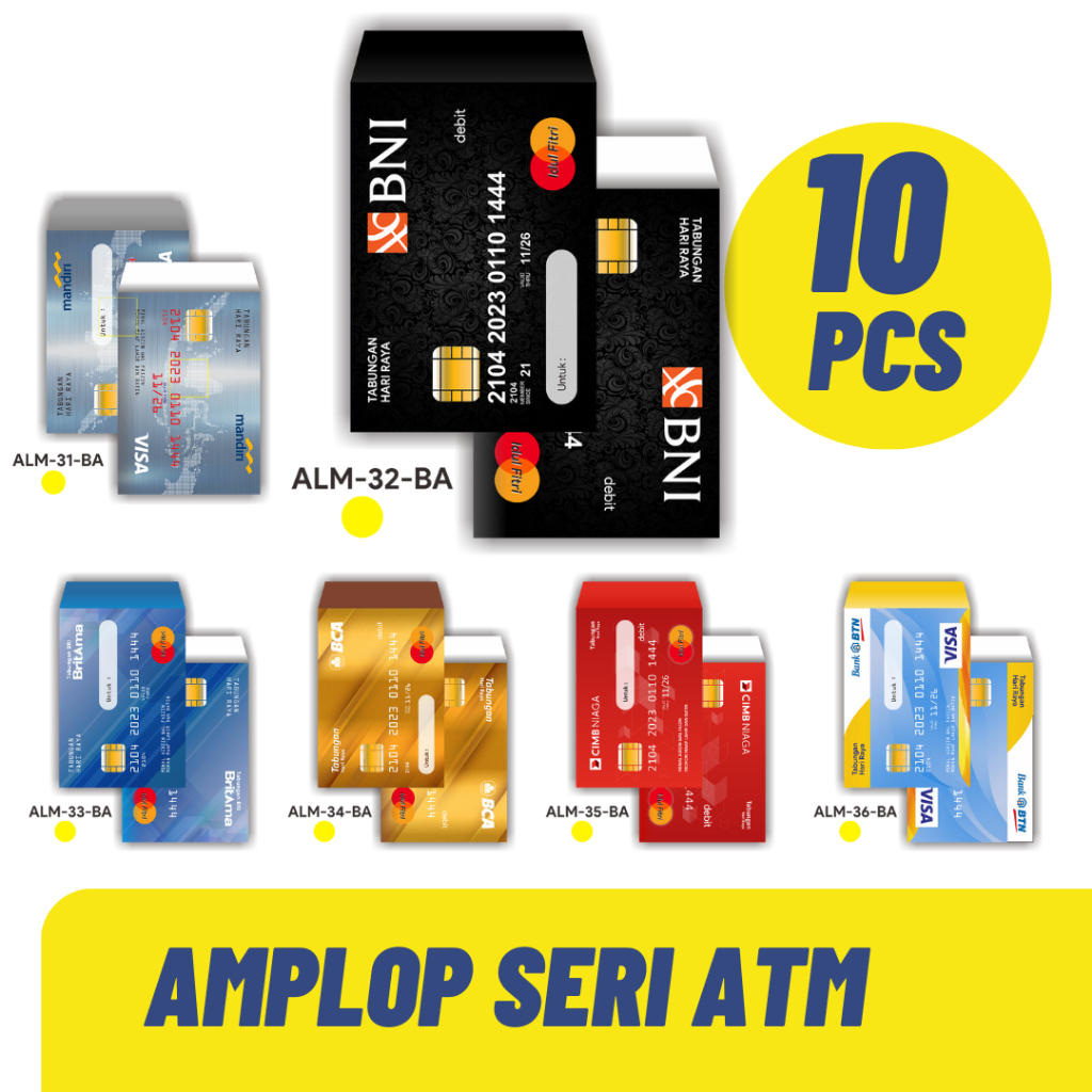 Jual AMPLOP LEBARAN 2025 ISI 10 PCS SERI ATM | Shopee Indonesia