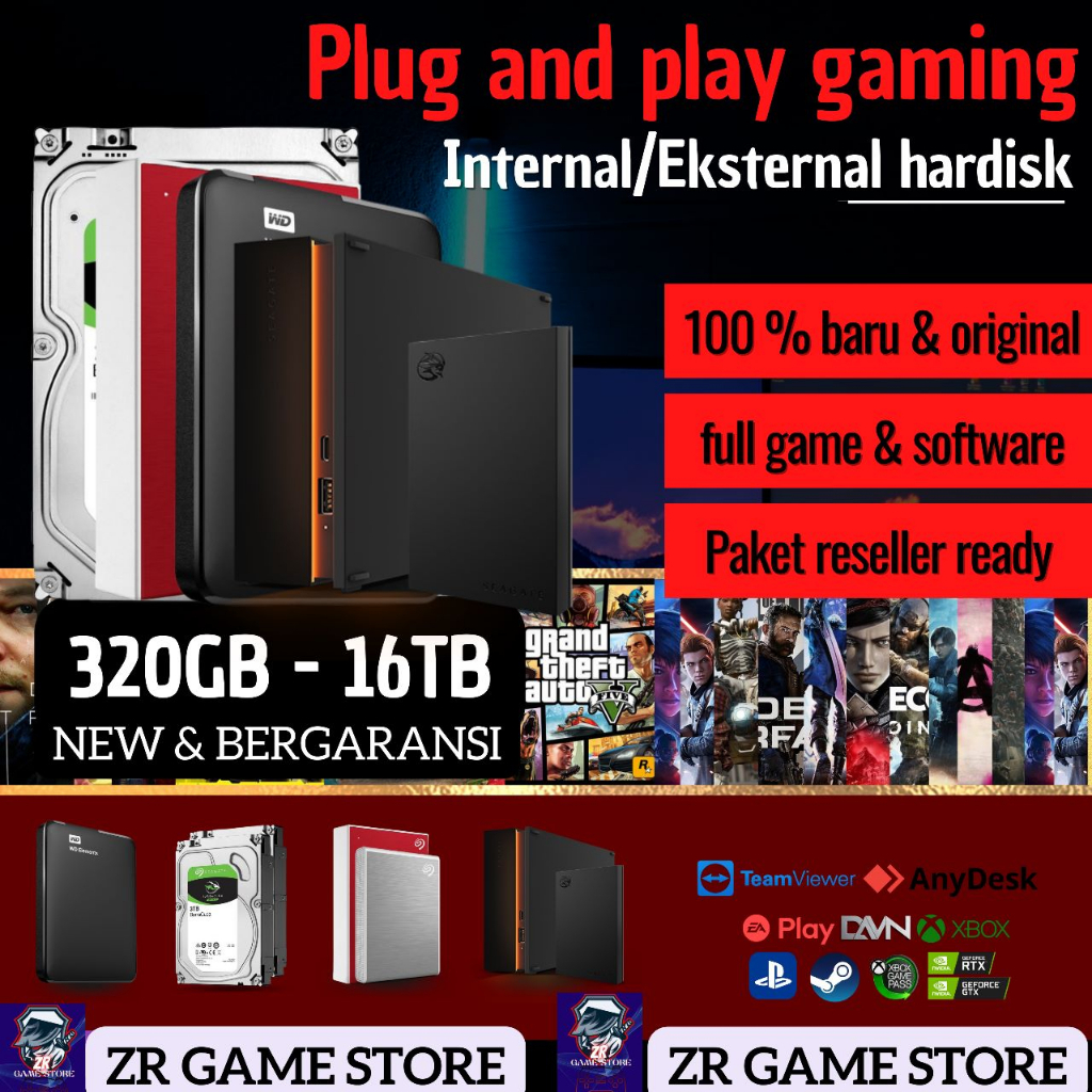 Jual Harddisk isi game dan software dibantu instal | Shopee Indonesia