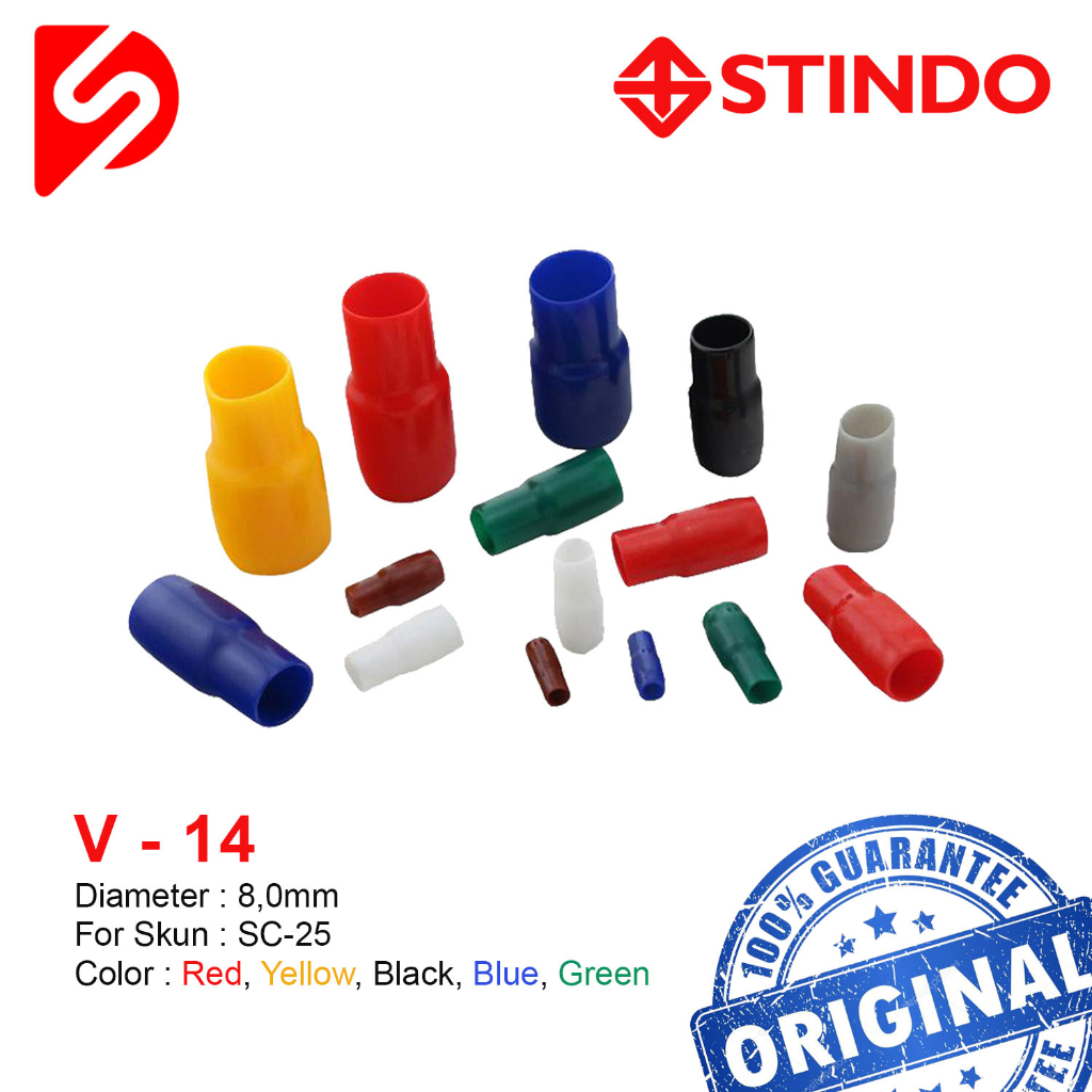Jual Vinil Skun V14 Vinyl Scun V-14 End Cap Kondom SC-25 Skun 25mm ...