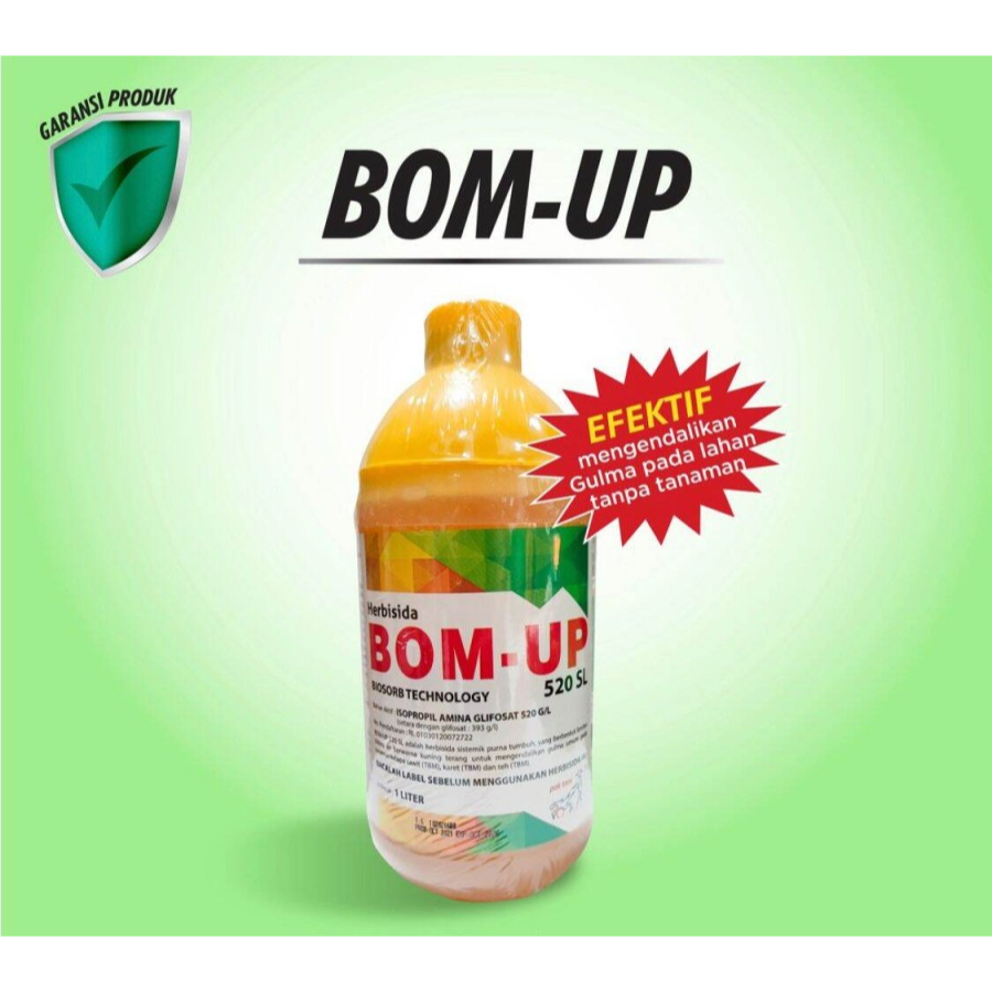 Jual Herbisida BOM UP 520SL 1 Liter Racun Rumput Gulma Glifosat ...