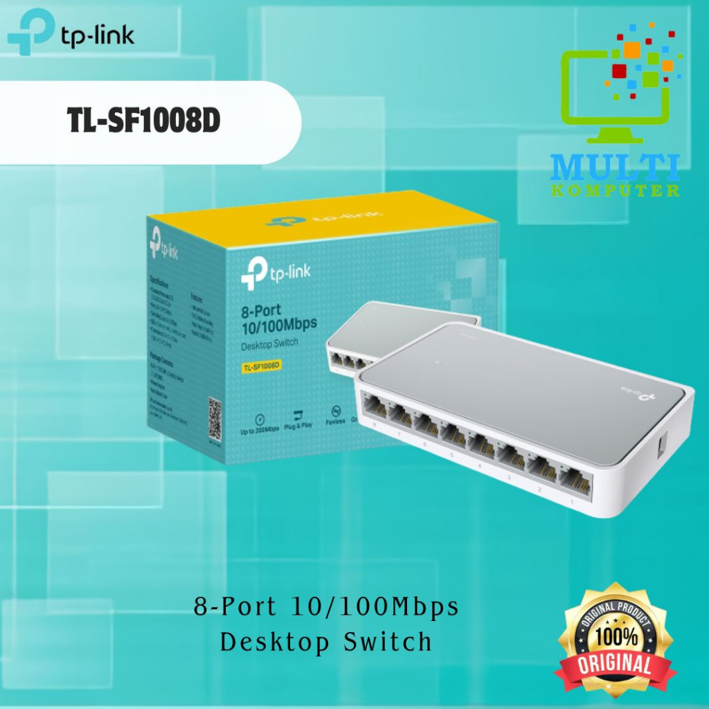 Jual TP-LINK TL-SF1008D : TPLink 8 Port 10/100Mbps Desktop Switch Hub ...