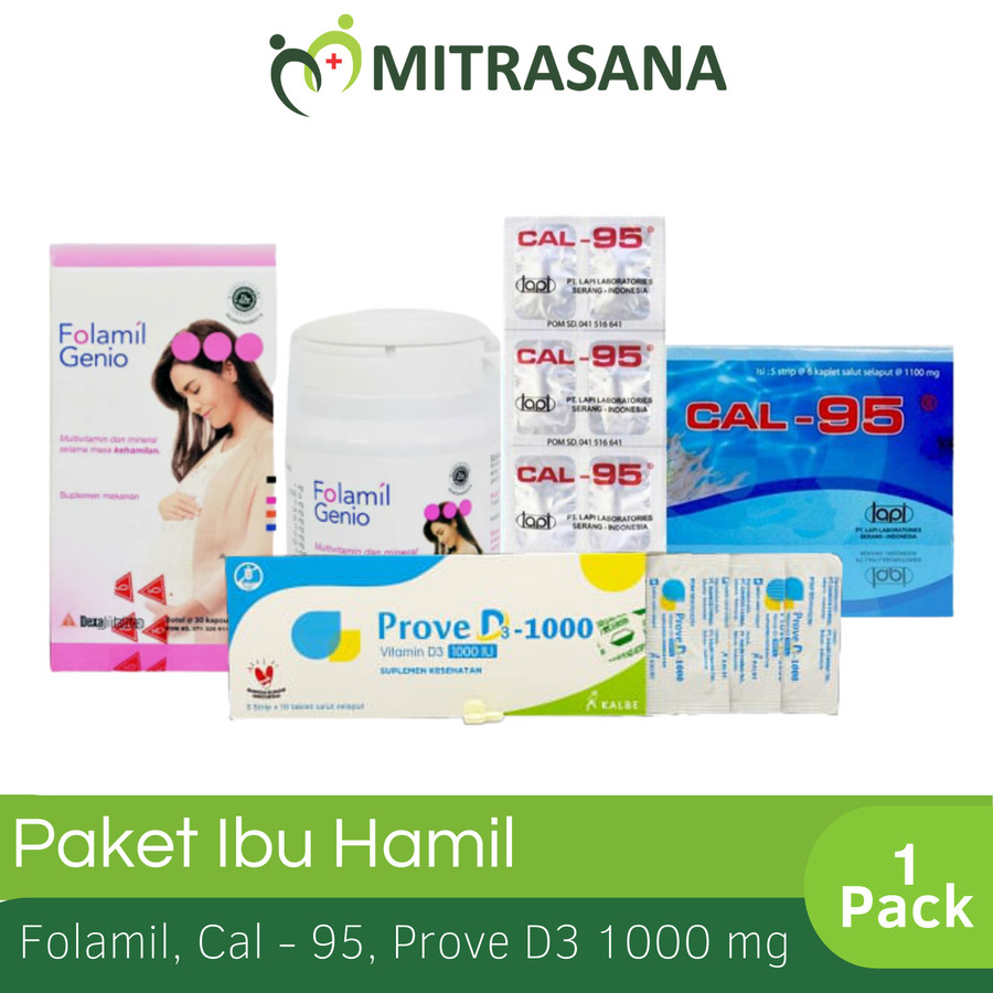 Jual Suplemen Lengkap Ibu Hamil Folamil Cal-95 Prove D3 1000 IU ...