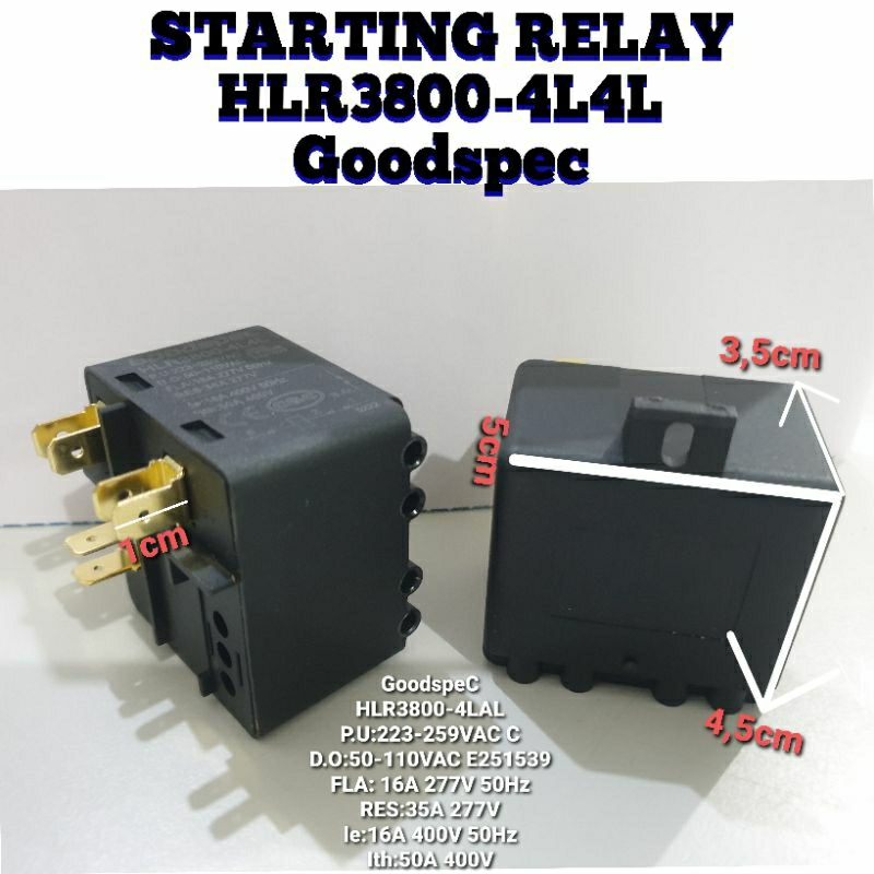 Jual Relay Starting Motor GoodSpec HLR3800-4L4L(Sesuai Gambar) | Shopee Indonesia