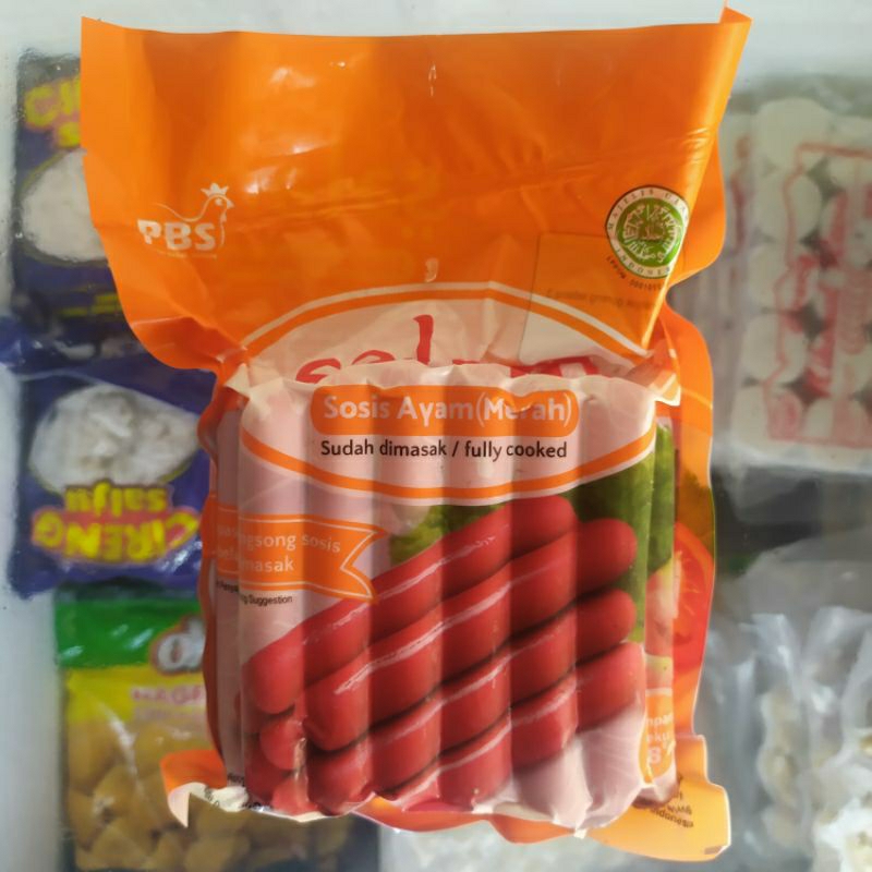 Jual Sosis Ayam Merah Salam 500gr (HARAP BACA DESKRIPSI) | Shopee Indonesia