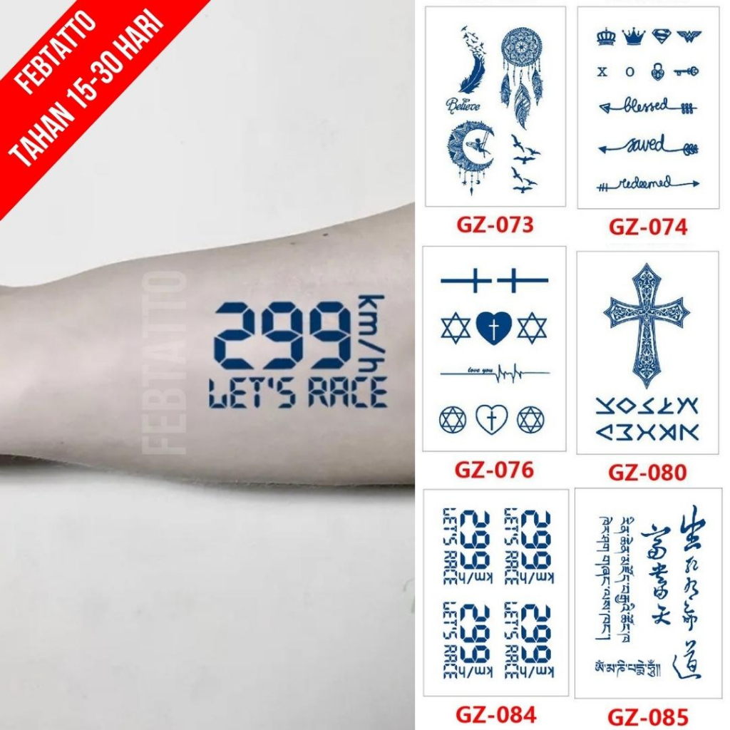 Jual Tato Semi Pemanent Tahan 1 Bulan Ukuran 11cmx18cmTato Lengan Tato ...