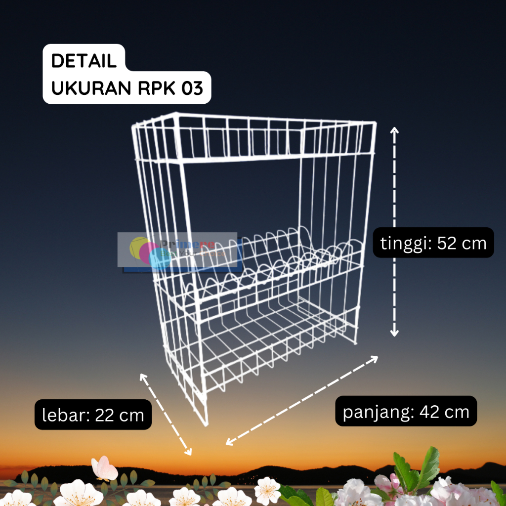 Jual Rak Piring Wastafel Stainless 3 Susun Murah / Rak Dapur Serbaguna ...