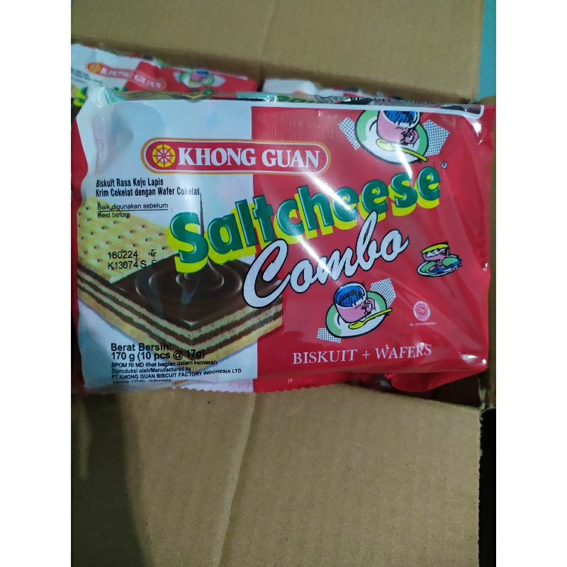 Jual Isi 10 Khong Guan Saltcheese Combo Bag family pack renceng coklat ...
