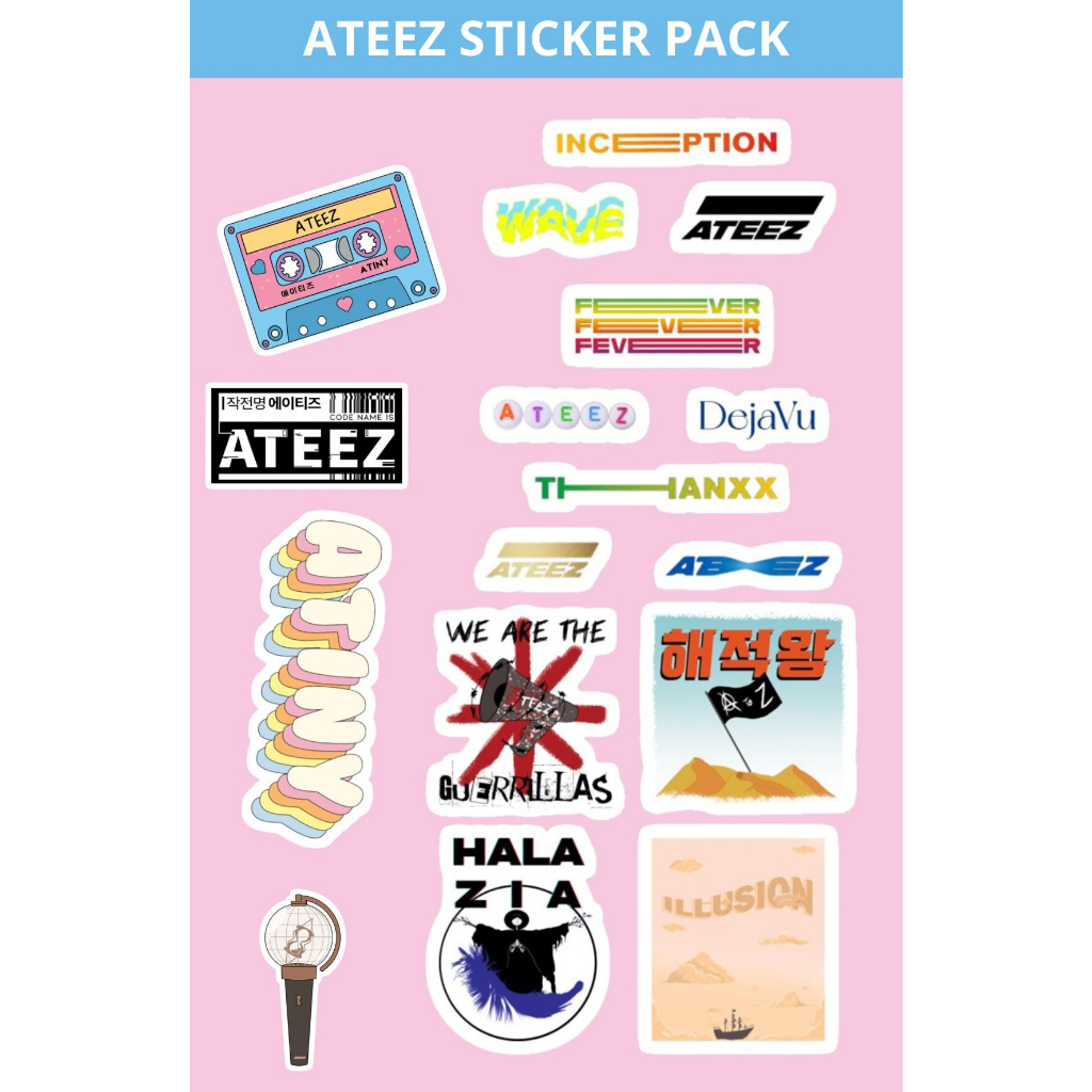 Jual Sticker ATEEZ kpop aesthetic ATINY cute custom | Shopee Indonesia
