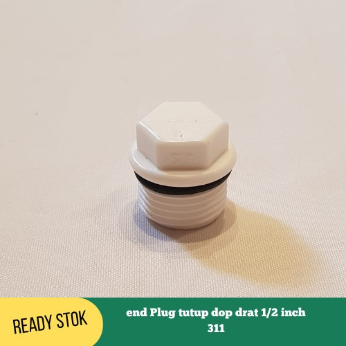 Jual End Plug Cap Dop 1/2 Inch Male PVC-U Tutup Sock Drat Dalam Luar ...