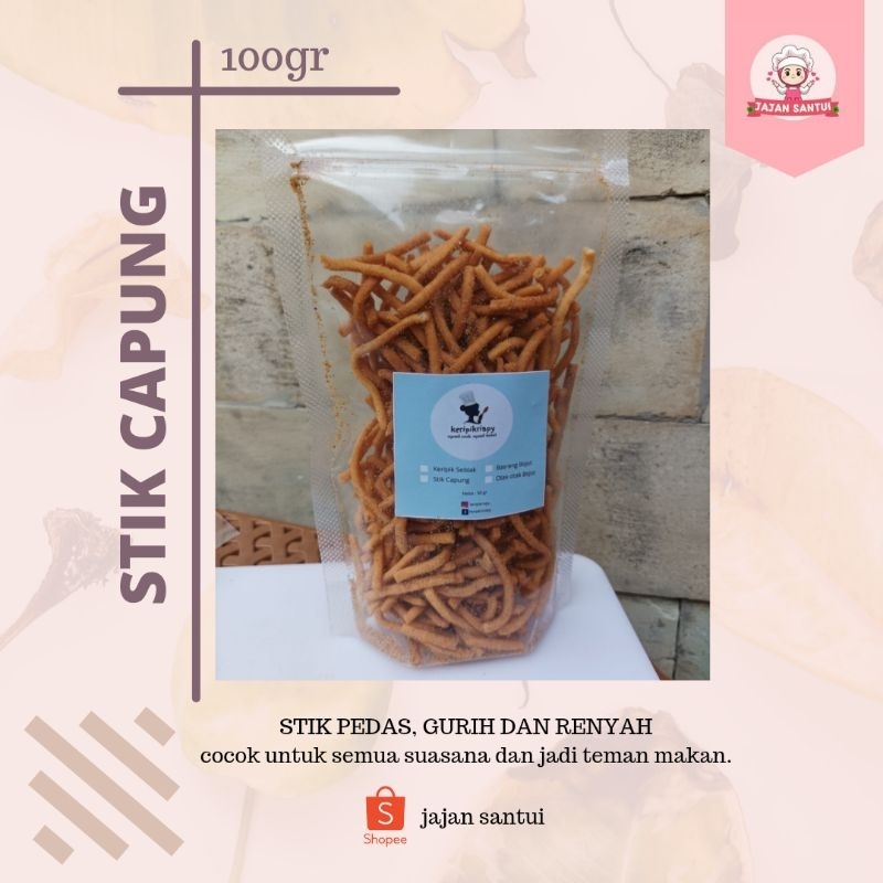 Jual Stik Capung pedas/keripik stik capung/camilan stik pedas/stik ...