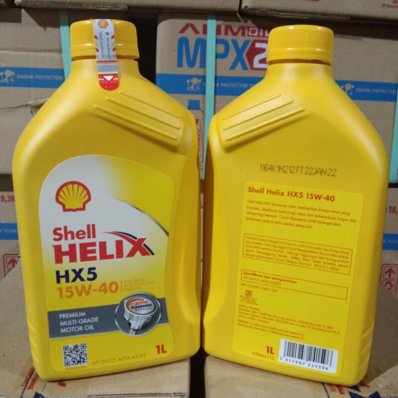 Jual OLI Shell HELIX HX5 SAE 15W-40 1000 ML (1 Liter) Originaln ...