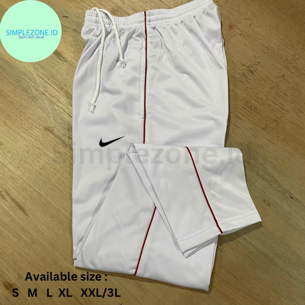 Jual Training Putih Strip Merah NI01 Unisex | Shopee Indonesia