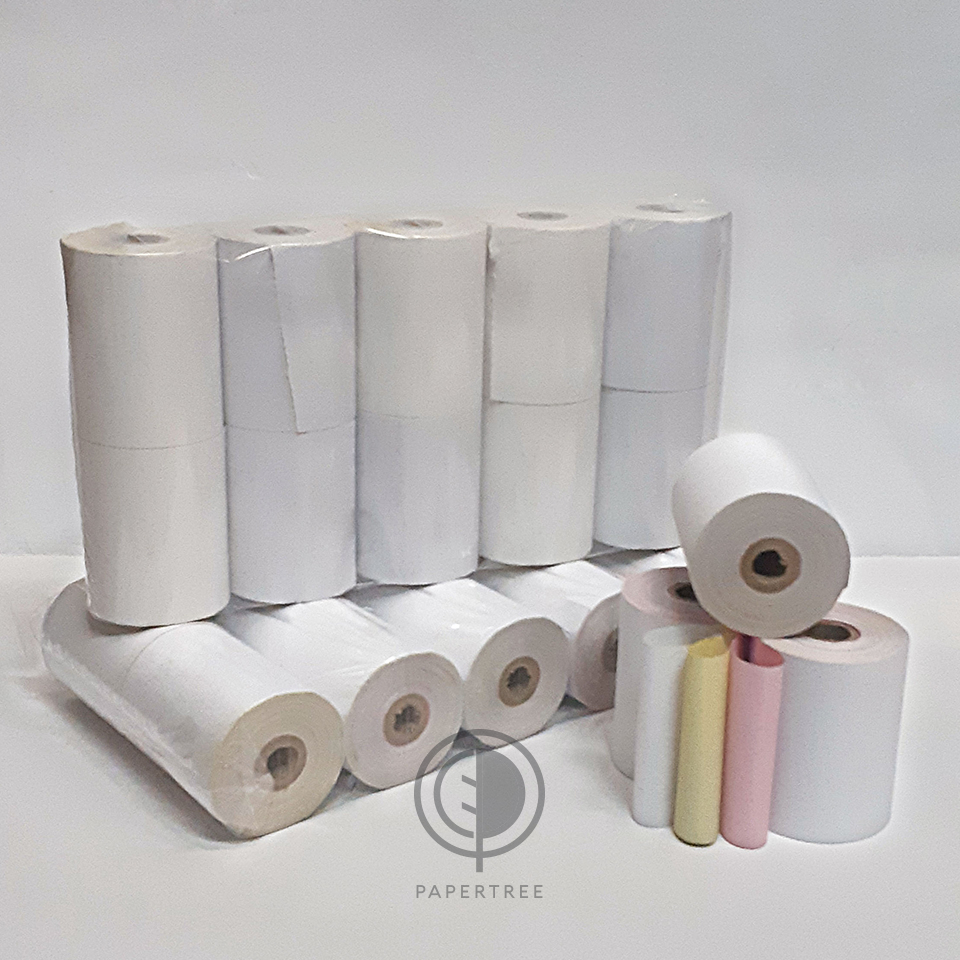Jual [PACK/10Rolls] Paper Roll / Kertas Struk Kasir 75x60mm NCR 3 Ply | Shopee Indonesia