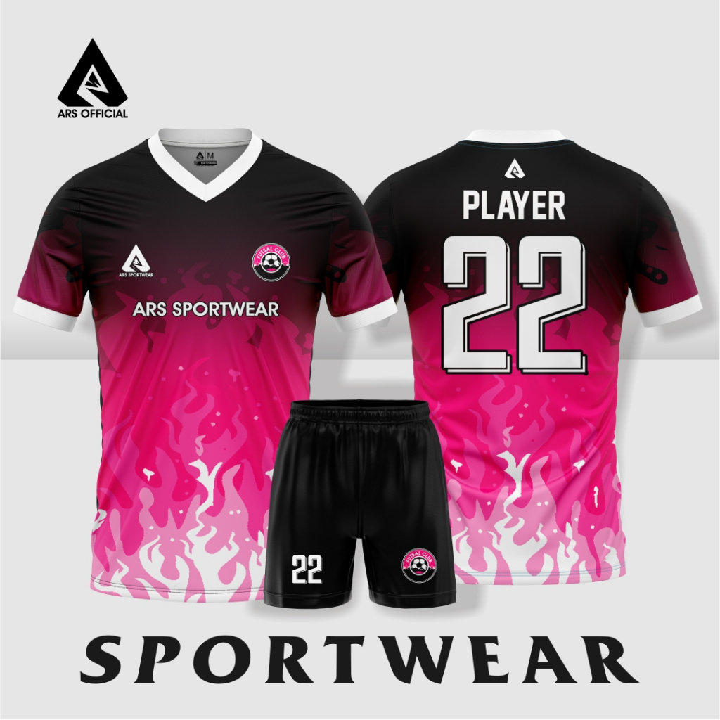 Jual JERSEY FUTSAL & JERSEY SEPAK BOLA PRINTING ARS PINK FIRE | Shopee ...