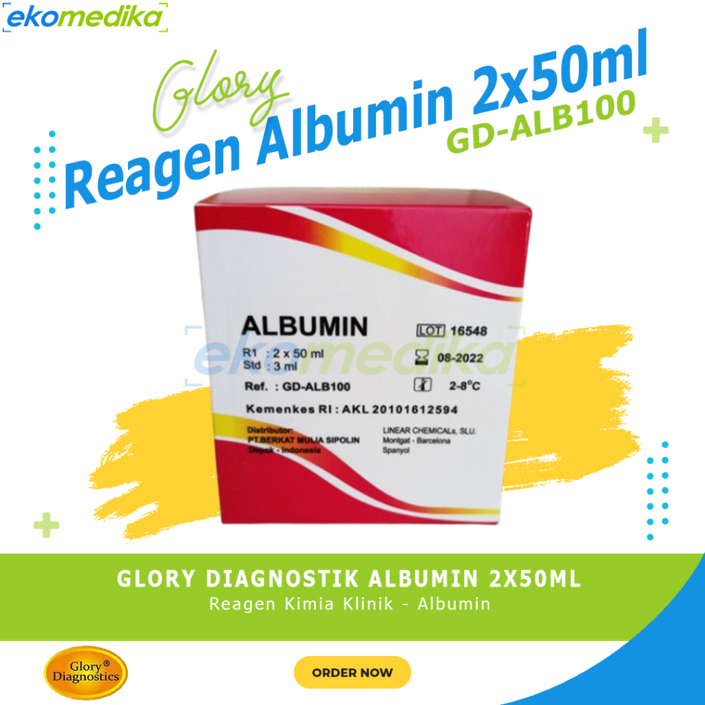 Jual Reagen Albumin Glory Diagnostics 2X50ML ED. 01/2028 | Shopee Indonesia
