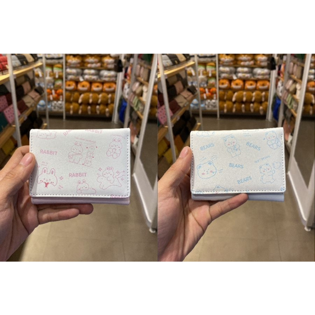 Jual MINISO ️ 5TIPE. FUNNY SHORT TRIFOLD WALLET. Dompet lipat miniso ...